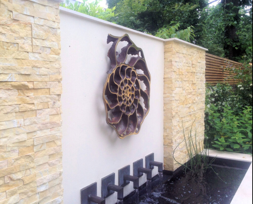 'Ammonite Slice'- Inside - Mark Reed Sculpture