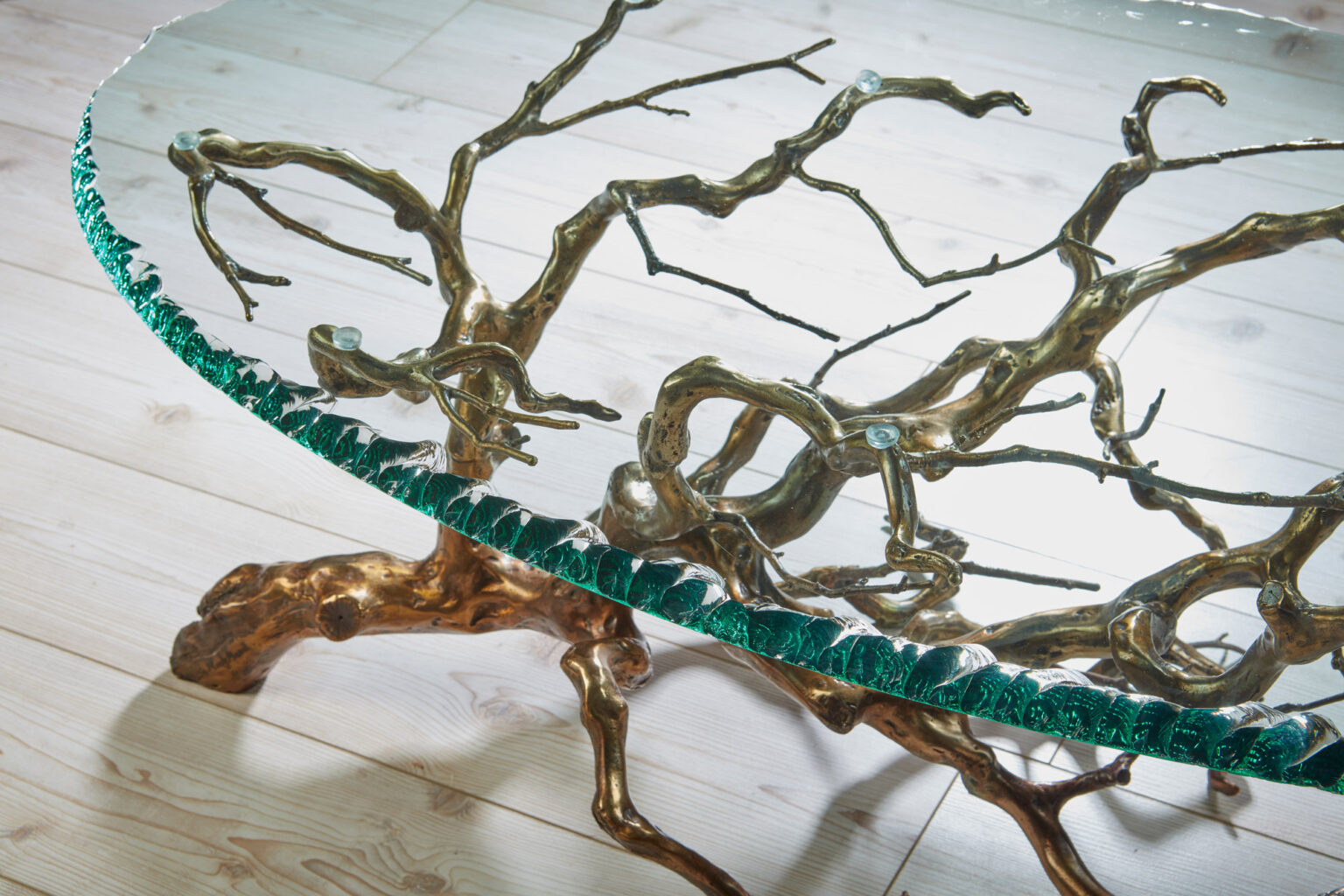 Bronze Branch Coffee Table - Mark Reed Sculpture