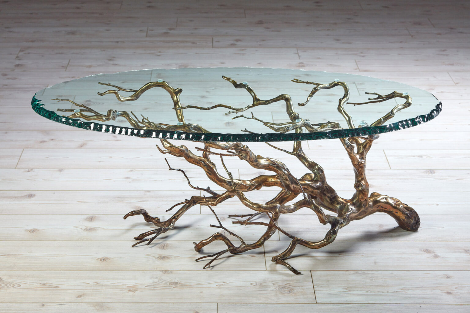 Bronze Branch Coffee Table - Mark Reed Sculpture