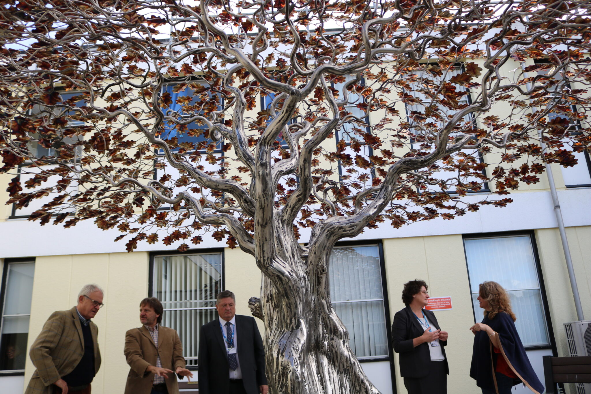 Looking into the canopy of the Tree of Life sculpture at it's unveiling ...